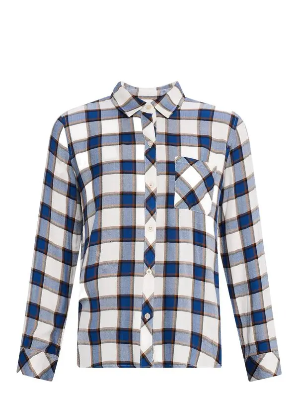 Rails Hunter Plaid Button-front Shirt - Golden Cobalt