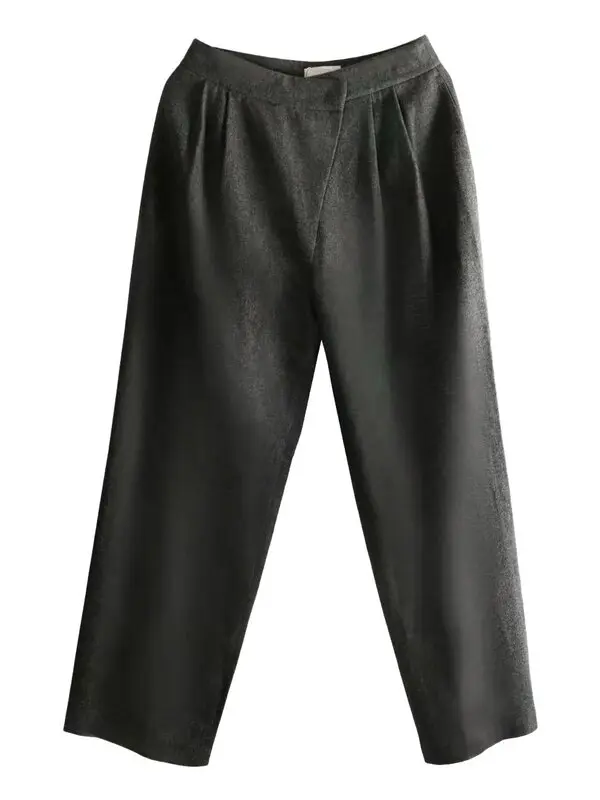 AMOMENTO High-waisted Wide Leg Trousers - Grey