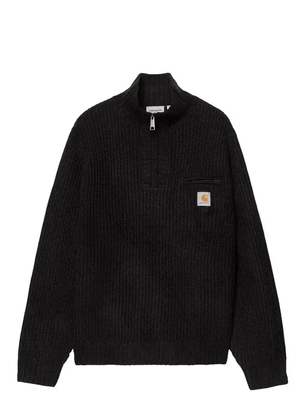 Carhartt Work In Progress Detroit Half-zip Sweater - Black