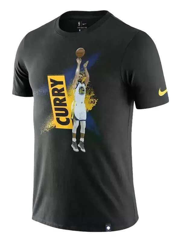 Nike Nba Golden State Warriors Steph Curry Tee T-shirt - Black