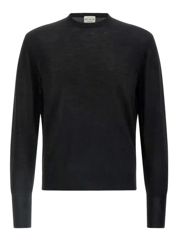MA'RY'YA Long-sleeve Crew-neck Sweater - Black