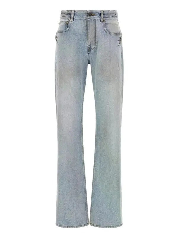 Balenciaga City Washed-out Denim Jeans - Blue