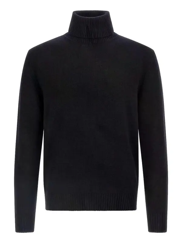 BALLANTYNE Turtleneck Wool Sweater - Blue