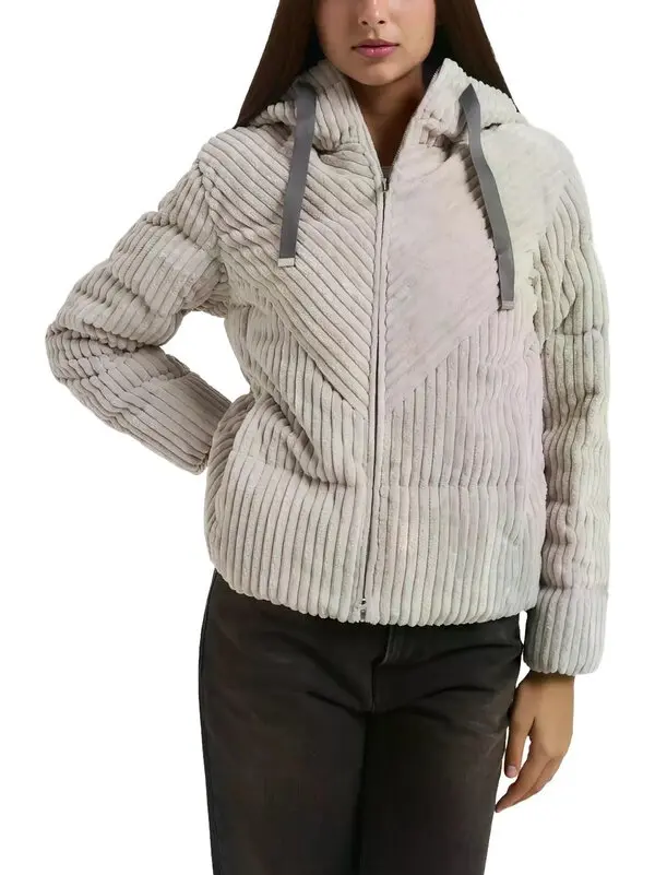 COLMAR Hooded Corduroy Jacket - Neutrals