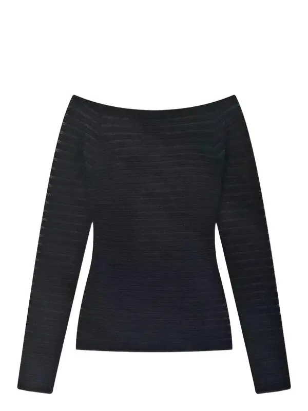 AERON Textured Knit Top - Black