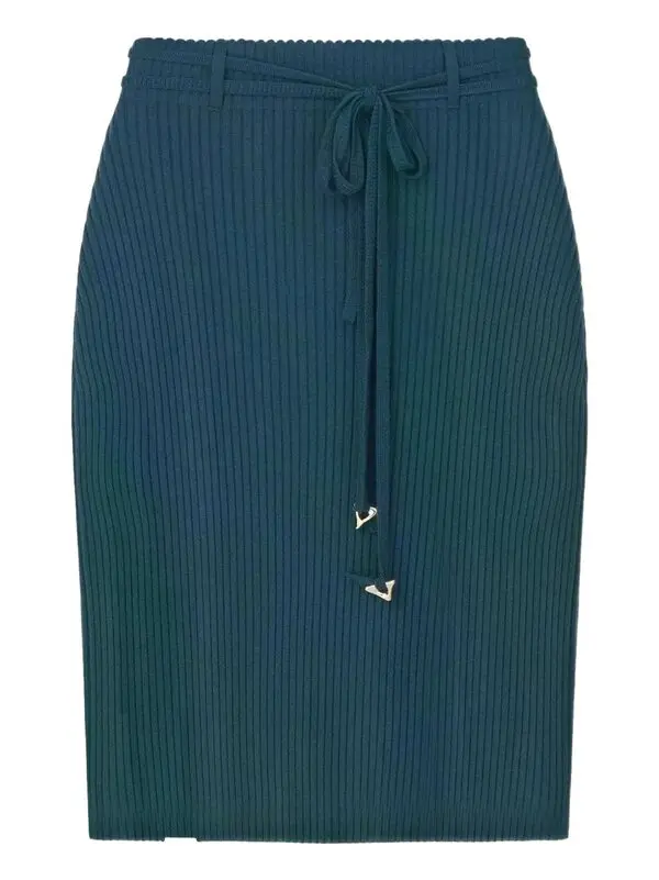AERON Knitted High-waisted Skirt - Blue