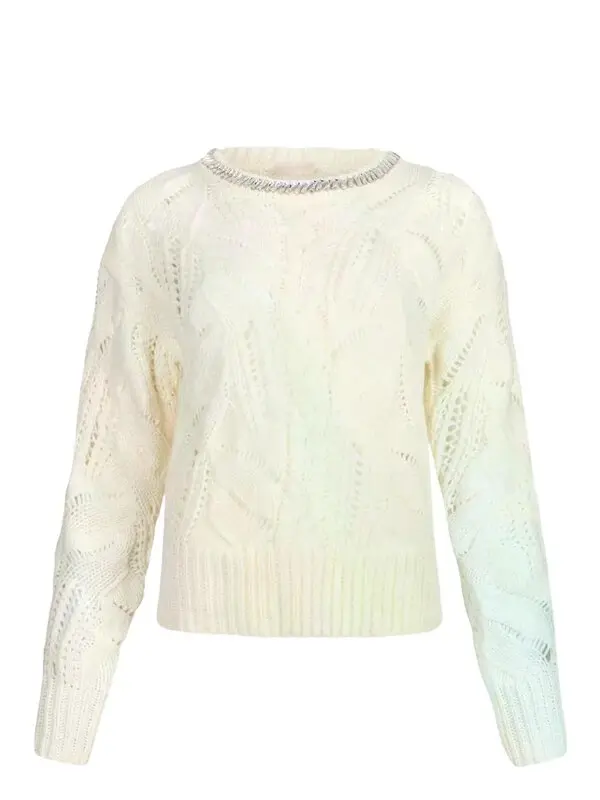 Liu Jo Openwork Gemstones Jumper - White