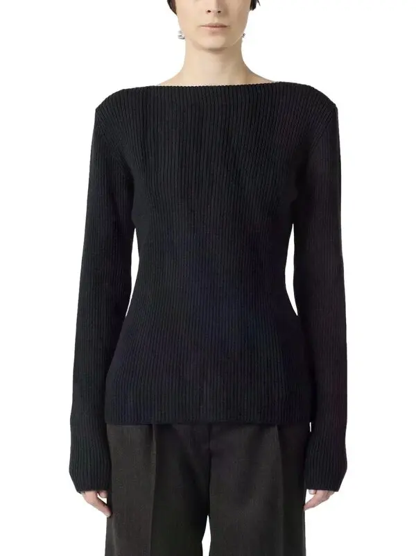 Our Legacy Ribbed Knit Sweater - Black