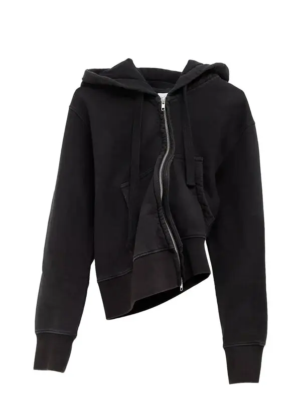 Vaquera Cotton Zip Hoodie - Black