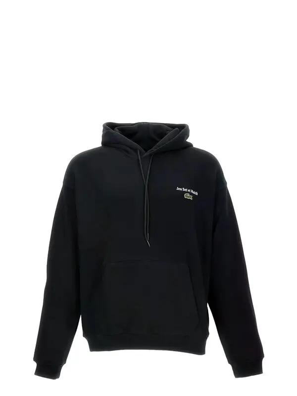 Lacoste Jeu Set Et Match Hoodie - Black