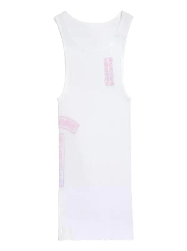 Chrome Hearts Ribbed Tank Top - White