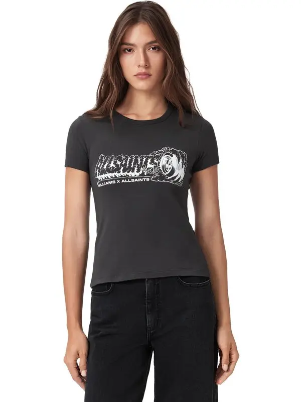 ALLSAINTS Williams X Burnout Stevie T-shirt - Black