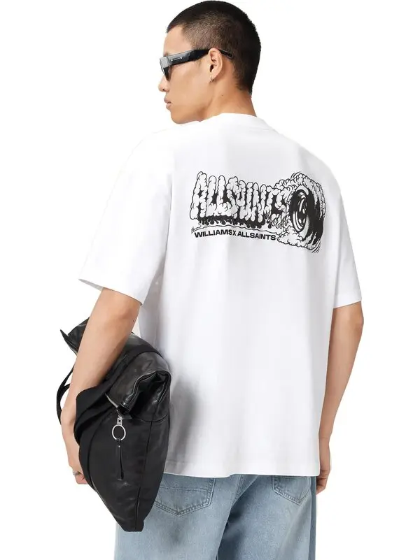 ALLSAINTS Williams X Burnout Crew Neck T-shirt - White