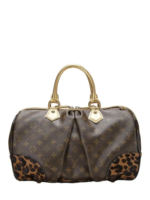 LOUIS VUITTON Monogram Canvas Leopard Stephen Tote Bag - Brown