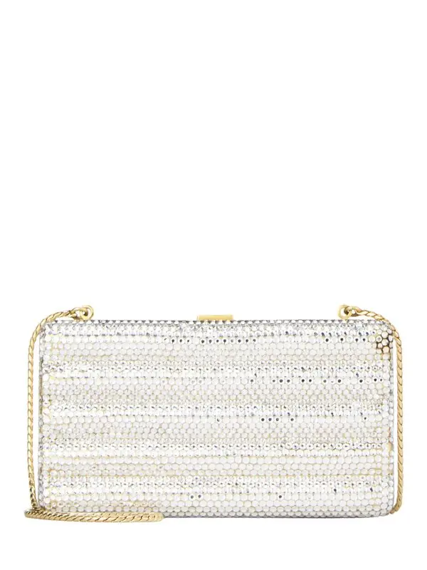 Judith Leiber Crystal Embellished Minaudière - Gold