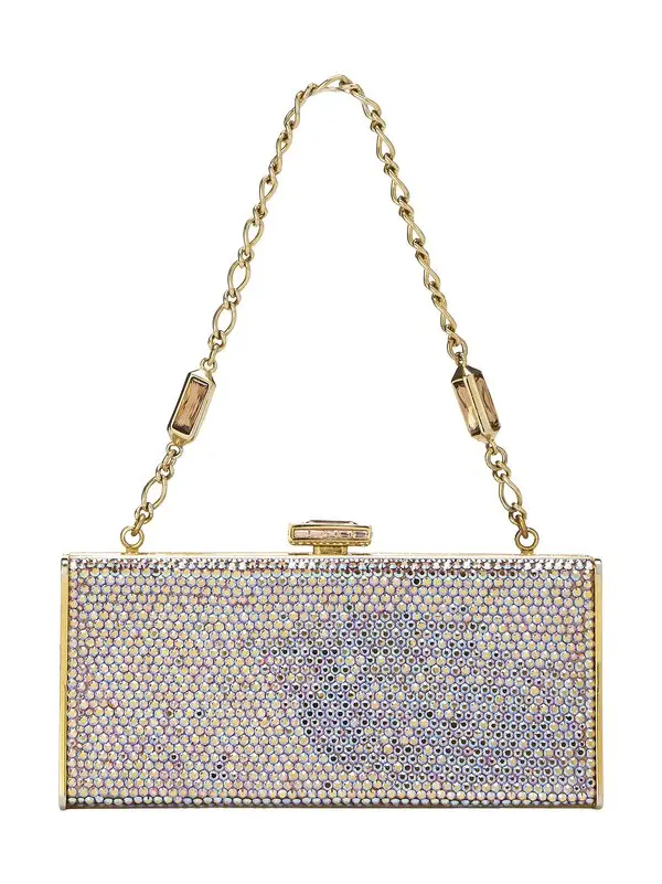 Judith Leiber Crystal Minaudiere - Gold