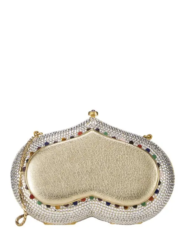 Judith Leiber Crystal Minaudiere - Gold