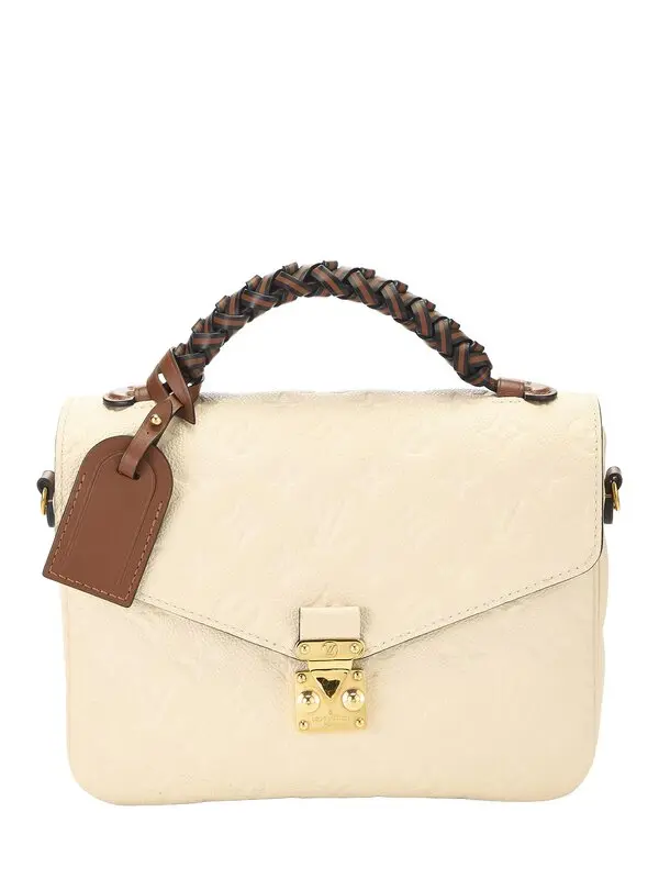 LOUIS VUITTON Empreinte Leather Pochette Métis - White