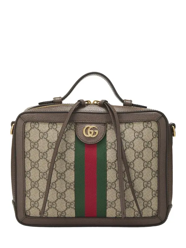 Gucci Original Gg Supreme Ophidia Shoulder Bag - Brown