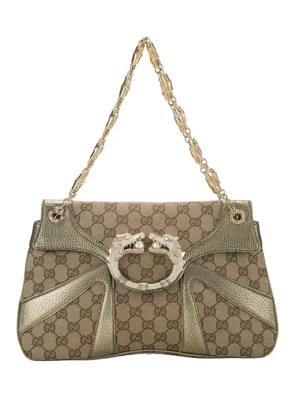Gucci Original Gg Dragon Shoulder Bag - Gold