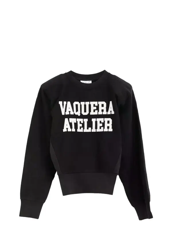Vaquera Cotton Crewneck Sweatshirt - Black