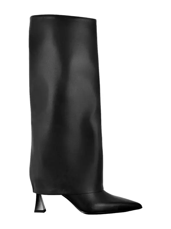 SERGIO LEVANTESI 50mm Krizia Leather Knee-high Boots - Black