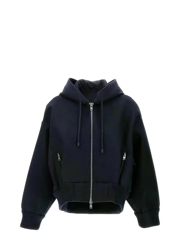 Simone Rocha Zipper Closure Hoodie - Blue