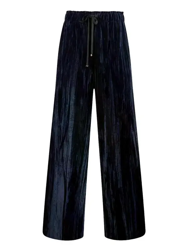 Liu Jo Elastic Velvet Trousers - Blue