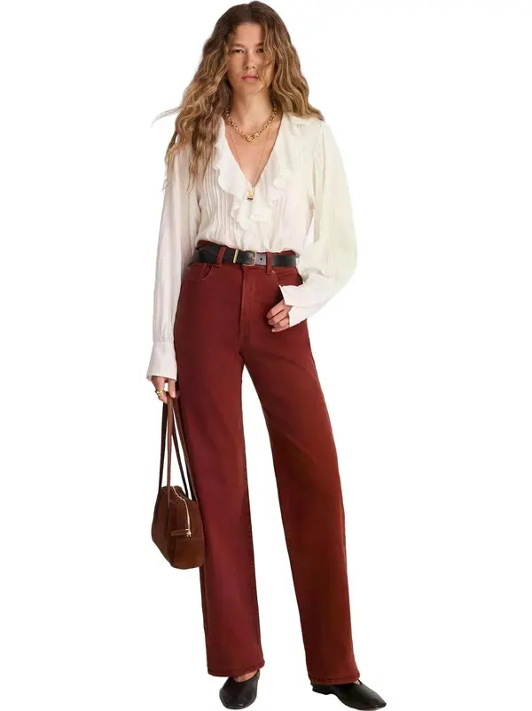 Madewell The Perfect Vintage Wide-leg Jean - Deep Redwood