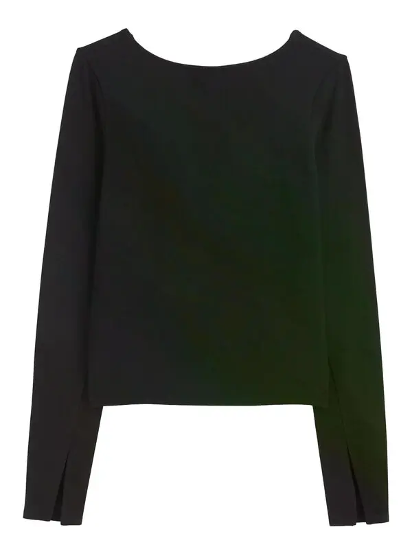 Madewell Long-sleeve Scoopback Tee - Jet Black