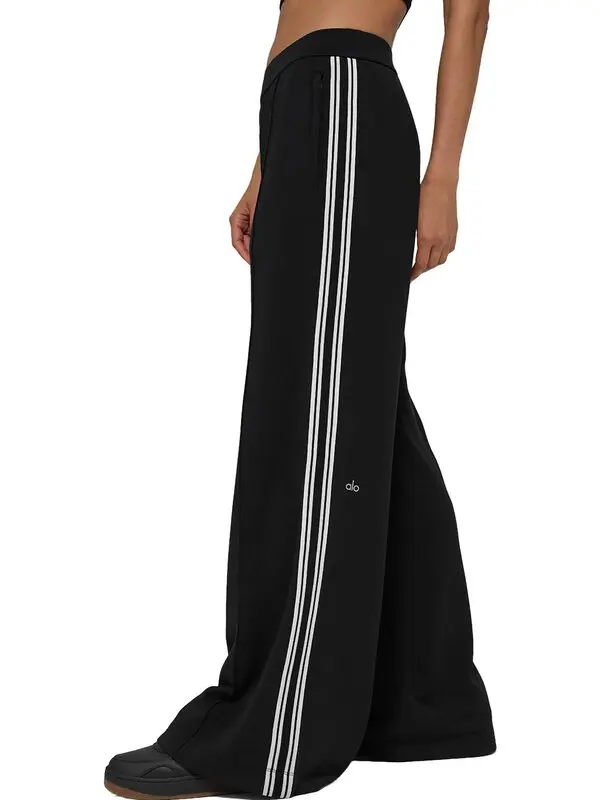 Alo Yoga Track Star Wide Leg Pant - Black