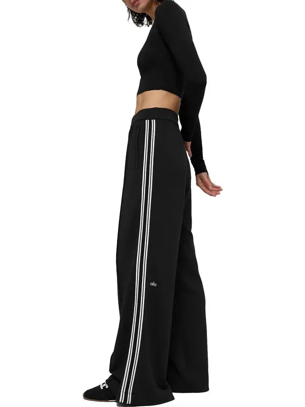 Alo Yoga Track Star Wide Leg Pants - Black