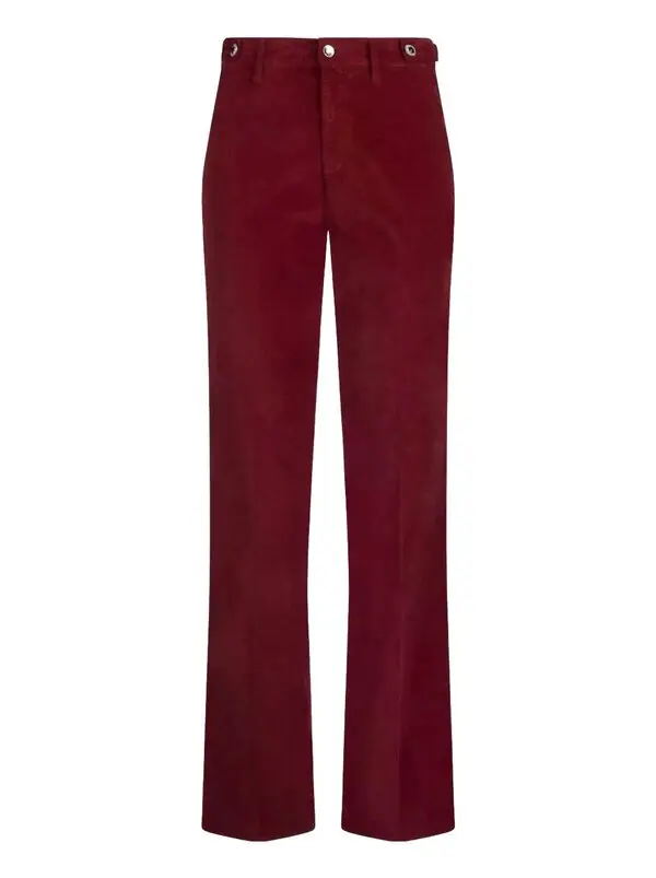 Liu Jo Bootcut Velvet Trousers - Red