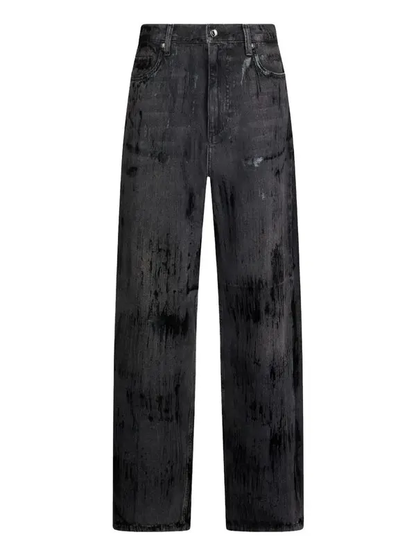 Liu Jo Coated Flared Jeans - Black