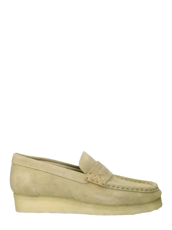 Clarks Suede Penny Loafers - Neutrals