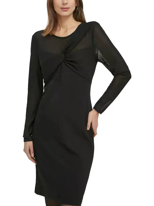 Dkny Knot-detail Mini Dress - Black