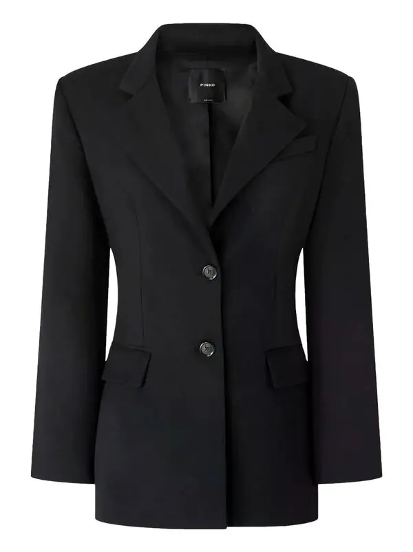 Pinko Belted Single-breasted Blazer - Black