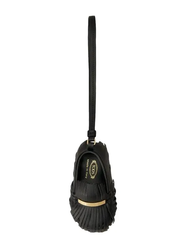 TOD'S Fringed Loafer Keyring - Black