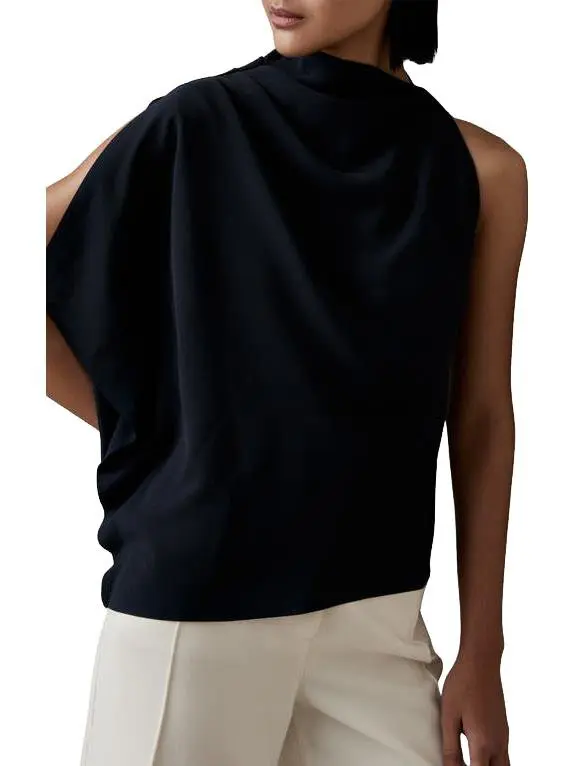 REISS Elle Asymmetric Top - Navy