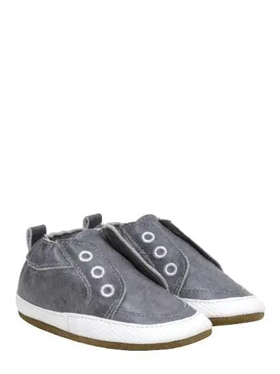ROBEEZ® Stylish Steve Crib Shoe - Grey