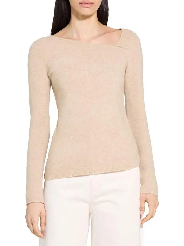 Theory Asymmetric Sweater - Beige
