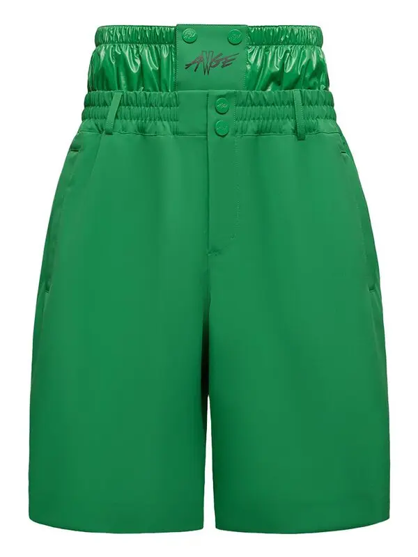 MONCLER X A$AP ROCKY Logo Print Shorts - Green