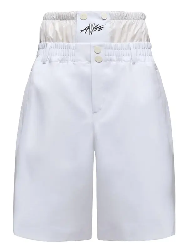 MONCLER X A$AP ROCKY Logo Print Shorts - White