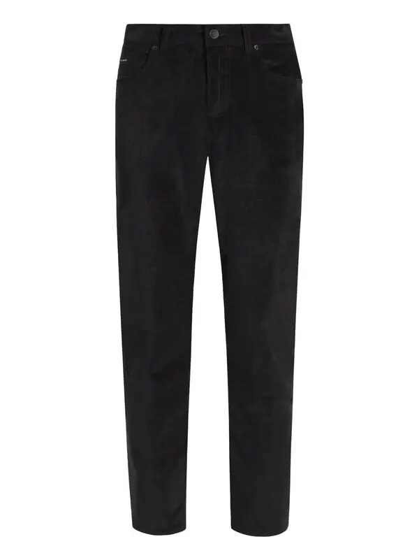 Dolce & Gabbana Cotton And Cashmere Regular Trousers - Grey