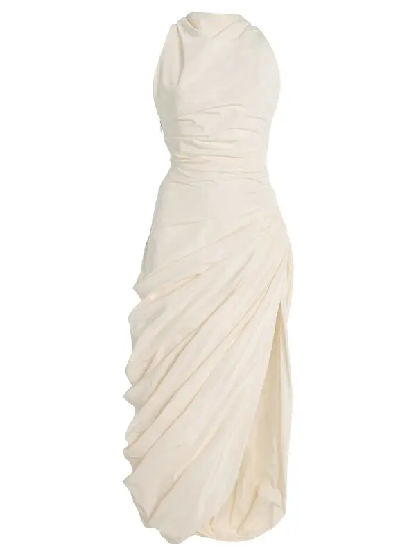 Altuzarra Dora Gathered Midi Dress - Ivory