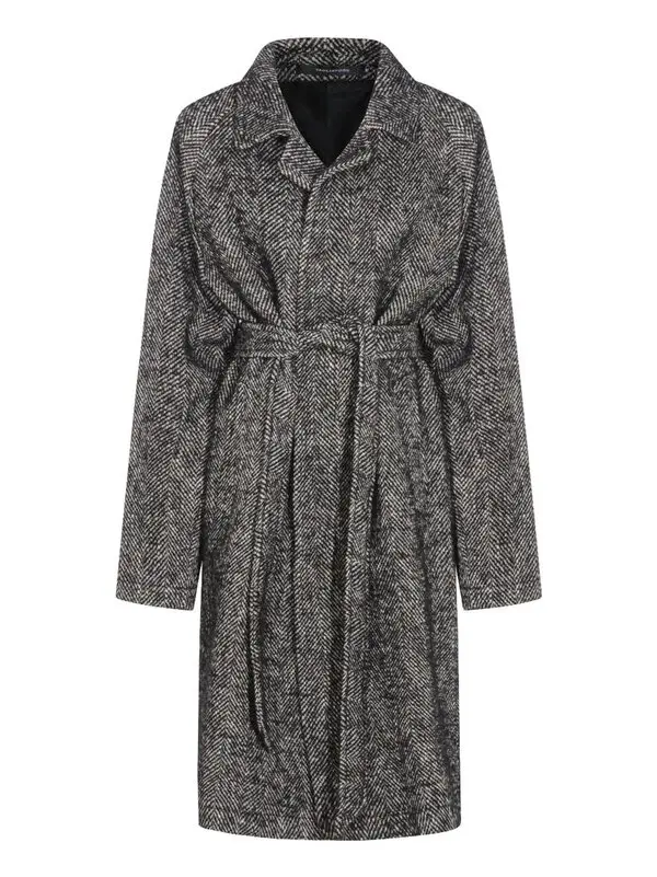 Tagliatore Cotton And Wool Coat - Black