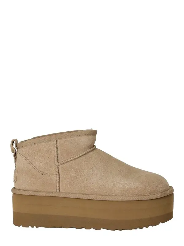 UGG Classic Ultra Mini Platform Sand Boots - Beige