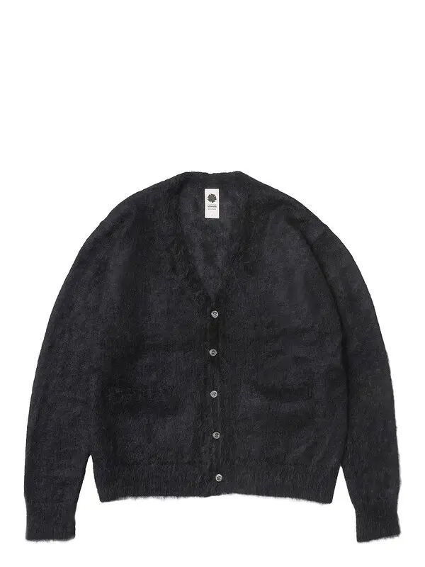 VOWELS Mohair Cardigan - Black