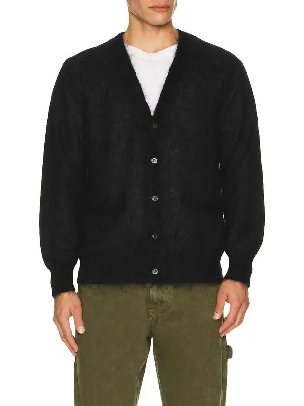 VOWELS Mohair Cardigan - Black