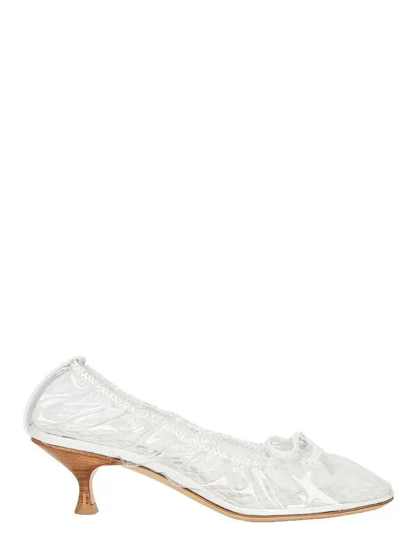 HERBERT LEVINE Rain Check 50 Heel - Clear & White